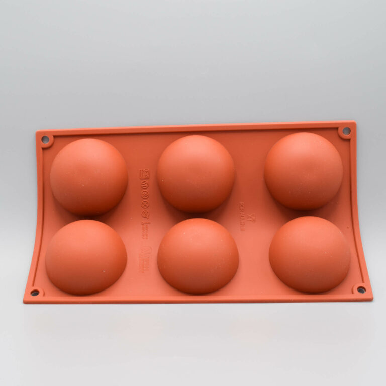 Halve Bol Bakvorm (voor 6 stuks) (Silikomart)